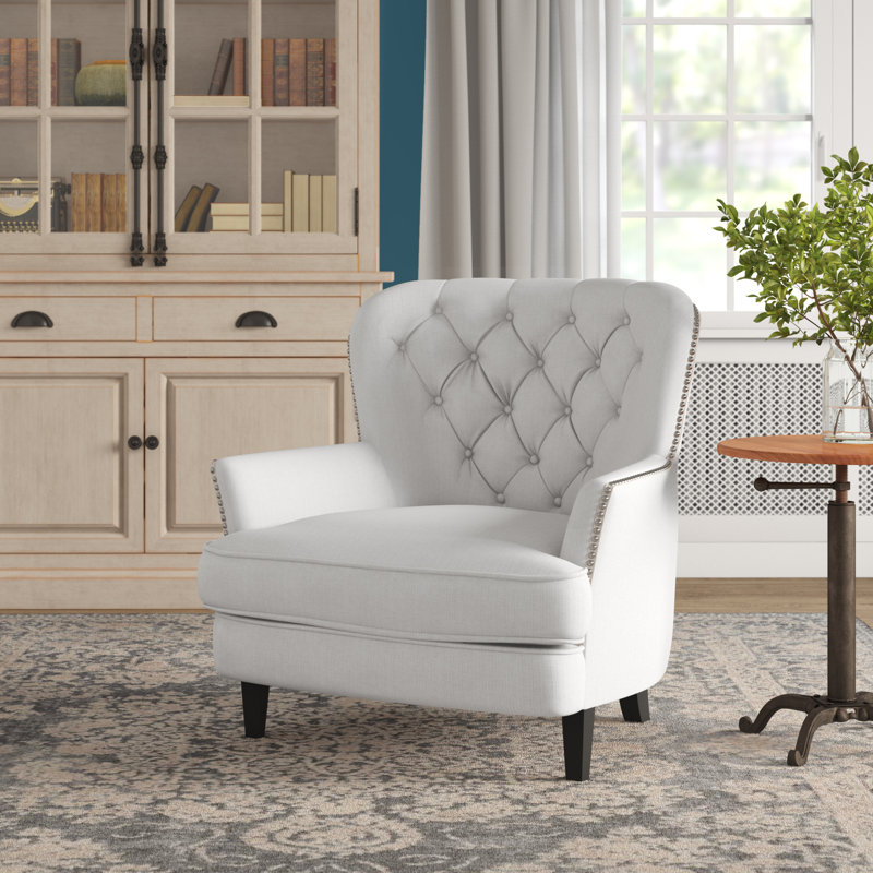 Parmelee Upholstered Club Chair Lark Manor Upholstery Color Ivory Polyester Blend